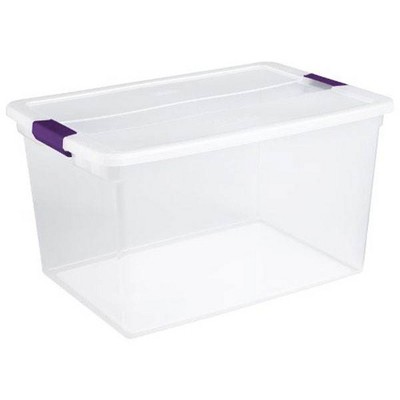 Sterilite Clearview 66 Quart Multipurpose Plastic Stacking Storage ...