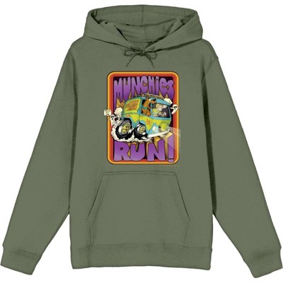 Scooby-Doo Munchies Run Adult Olive Long Sleeve Hoodie-XS : Target