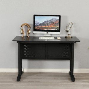 GDFStudio Halyn Industrial 47 Inch Wood and Steel Computer Desk : Target