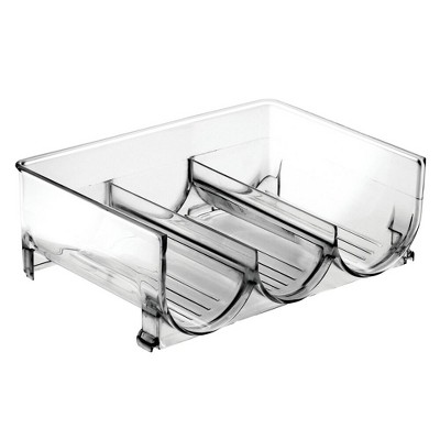 Mdesign Plastic Free-standing Stacking 3 Bottle Storage Rack, 2 Pack ...