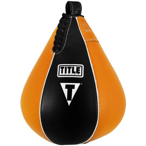 Title Boxing Leather Speed Bag - Large - Black/yellow - (8" X 11") : Target