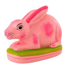 Cody Foster 6.0 Inch Staffordshire Hare Pink Easter Figurine ...