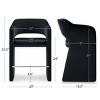 Set of 3 Modern Velvet Counter Height Bar Stools, 24" Upholstered Open ...