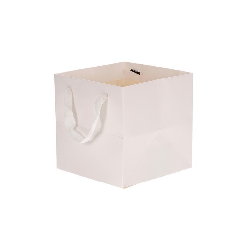 Unique Bargains Paper Gift Bag With Handle Storage Bag 9.9x9.9x9.9 Inch ...