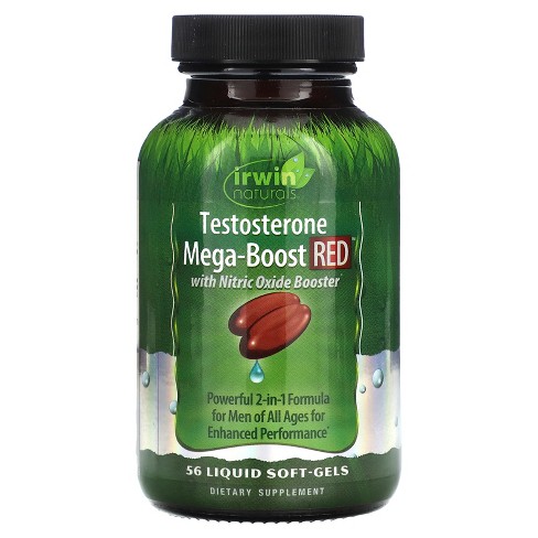 Irwin Naturals Testosterone Mega-boost Red, 56 Liquid Soft-gels : Target