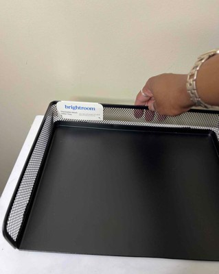 Mesh Stacking Letter Tray With Wide Side Opening Black - Brightroom ...