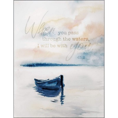 Dicksons Pass Through Waters Isaiah 43:2 Boat 20 x 26 Wood Decorative ...