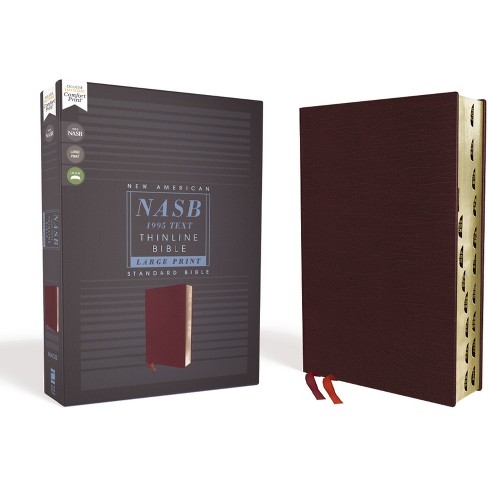 Nasb, Thinline Bible, Large Print, Bonded Leather, Burgundy, Red Letter ...