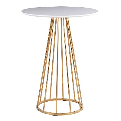 Kavitt Round Dining Table White/gold - Angelo:home : Target