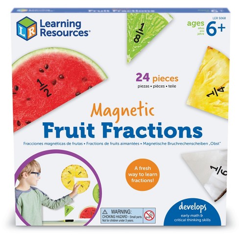 Learning Resources Magnetic Fruit Fractions - 24 Pieces, Ages 6+ Math ...