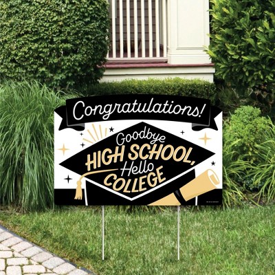 Big Dot Of Happiness Hello College Graduation Party Yard Sign - Outdoor ...