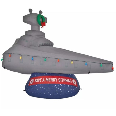 Disney Star Wars 6-ft Led Star Destroyer Inflatable Christmas ...
