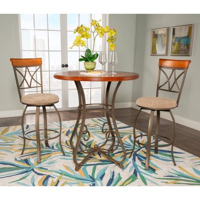 40 " Carter Traditional Pub Bar Height Table Metal/cherry - Powell : Target