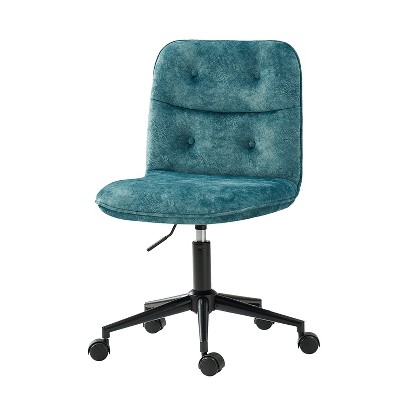 Andy Mid-century Modern Upholstered Armless Swivel Task Chair With ...