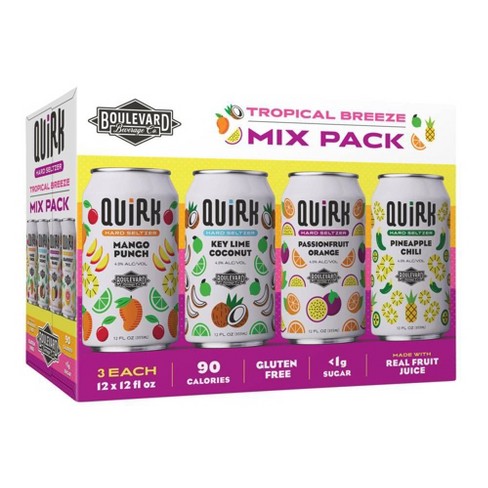 Boulevard Quirk Hard Seltzer Tropical Breeze Mix Pack - 12pk/12 Fl Oz ...