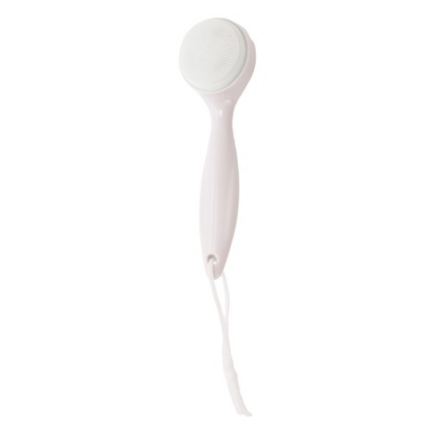 Unique Bargains Soft Silicone Facial Cleansing Brush With Long Handle ...