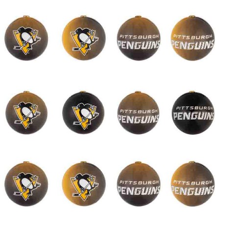 Evergreen Holiday Ball Ornaments, Set Of 12, Pittsburgh Penguins : Target