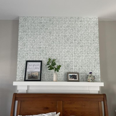 Block Print Tile Wallpaper Sage - Threshold™ : Target