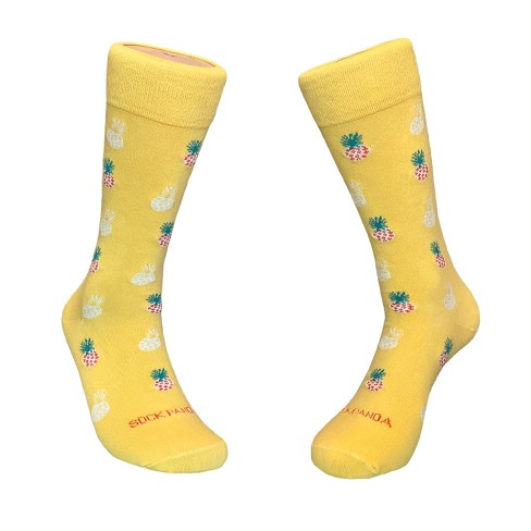 Yellow Pineapple Patterned Socks (women's Sizes Adult Medium) From The ...