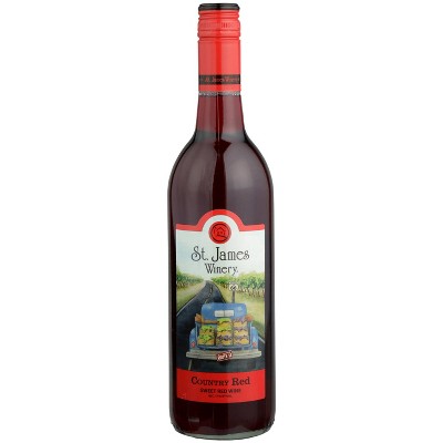 St. James Country Red Sweet Red Wine - 750ml Bottle : Target