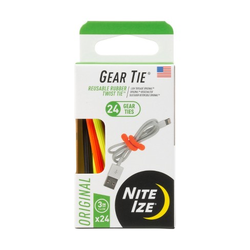 Nite Ize Original Gear Tie Pro Pack - 3-inch Reusable Rubber Twist Tie ...