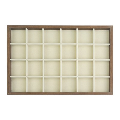 Unique Bargains Stackable Wood Light Brown Drawers Jewelry Trays Set Of ...