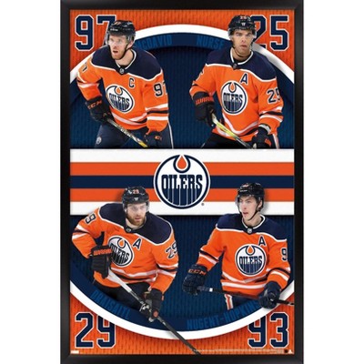 Trends International NHL Edmonton Oilers - Team 21 Framed Wall Poster ...