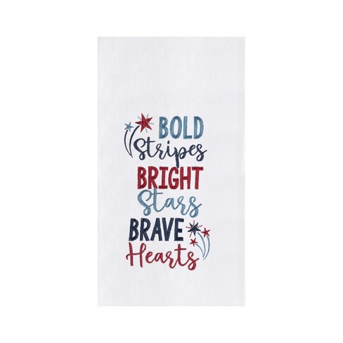 C&f Home Bold Stripes Bright Stars Brave Hearts 4th Of July Kitchen ...