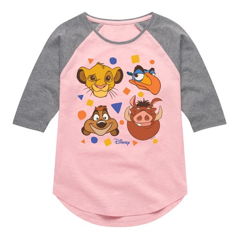 Girls' Disney Simba, Pumbaa, Timon, & Zazu - Light Pink/ath Hea - Large ...