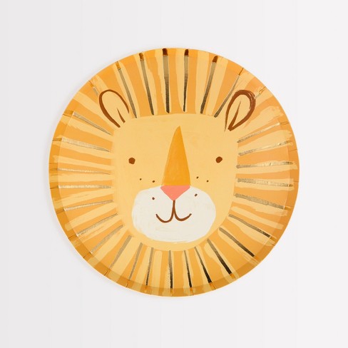 Meri Meri Lion Plates (pack Of 8) : Target
