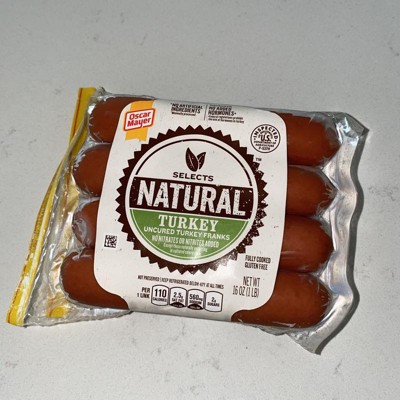 Oscar Mayer Natural Uncured Turkey Franks Hot Dogs - 16oz/8ct : Target