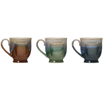 Storied Home Stoneware Mug with Teabag Pocket & Reactive Glaze Finish ...