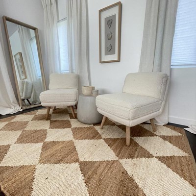 Arvin Olano X Rugsusa - Louie Diamond Checkerboard Jute Area Rug ...