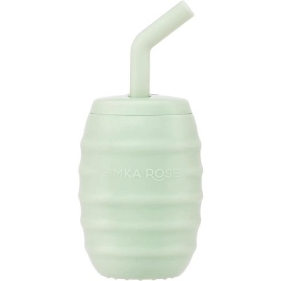 Simka Rose Silicone Sippy Cup With Straw Spill Proof : Target