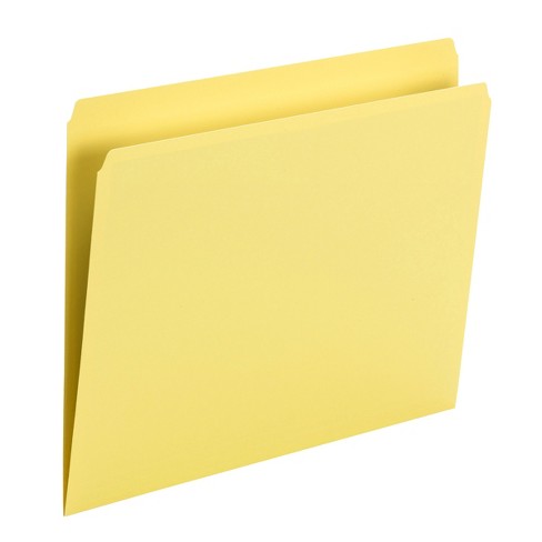 Smead File Folder, Straight Cut, Letter Size, Yellow, 100 Per Box ...