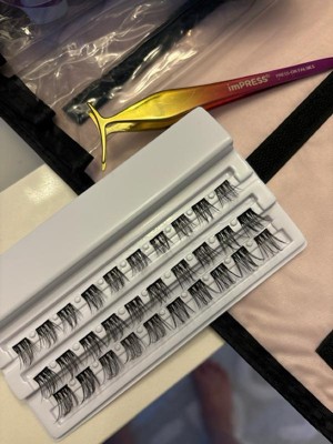 Kiss Impress Press-on Falsies No-glue False Eyelash Clusters Kit ...