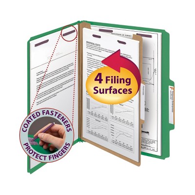 Smead Pressboard Classification File Folder With Safeshield Fasteners ...