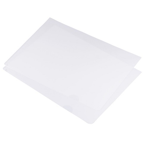 Unique Bargains Office L-type Clear Plastic File Project Pockets 12 Pcs ...