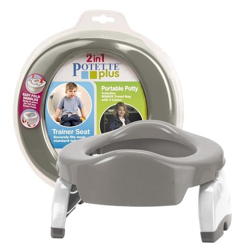 Kalencom Potette Plus 2-in-1 Portable Potty Trainer Seat - Gray : Target