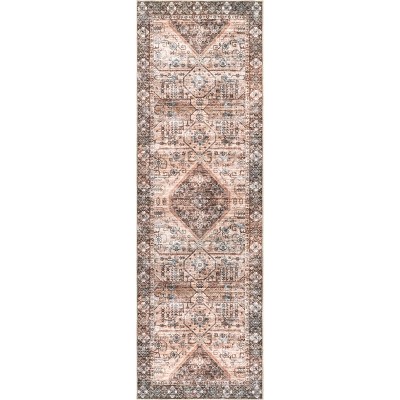 Nuloom Devin Machine Washable Vintage Medallion Indoor Area Rug : Target