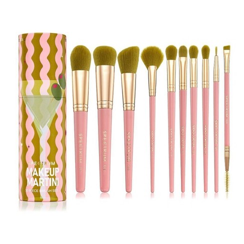 Spectrum Collections Makeup Martini Cocktail 10 Piece Brush Set : Target