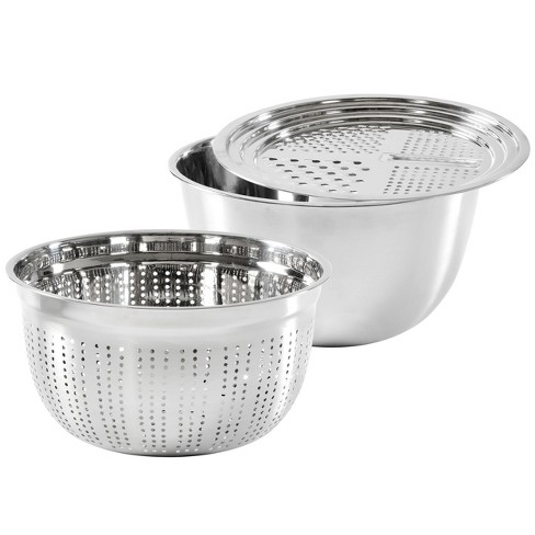 Oster 3 Piece Stainless Steel Multifunction Prep Bowl Set : Target