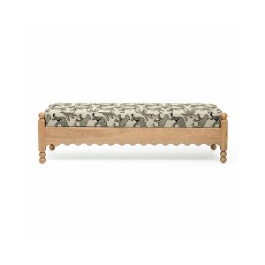 TOV Furniture Thelma 56" Leopard Performance Jacquard Fabric Bench : Target