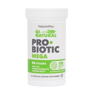 NaturesPlus GI Natural Probiotic Mega - 30 Capsules - Digestive ...
