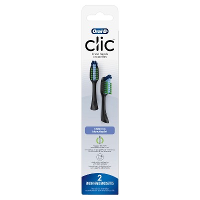 Oral-b Clic Toothbrush Ultimate Clean Replacement Brush Heads Black ...