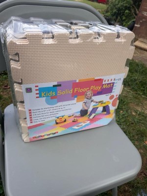 Prosourcefit Kids Solid Floor Play Mat 3/8-in, 36 Sq Ft - 36 Tiles ...