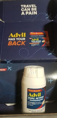 Advil Ibuprofen Dual Action Nsaid Back Pain Reliever Caplet - 72ct : Target