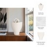 Sculptural Fluted Stoneware Porcelain 3D Print Flower Vase for Home ...