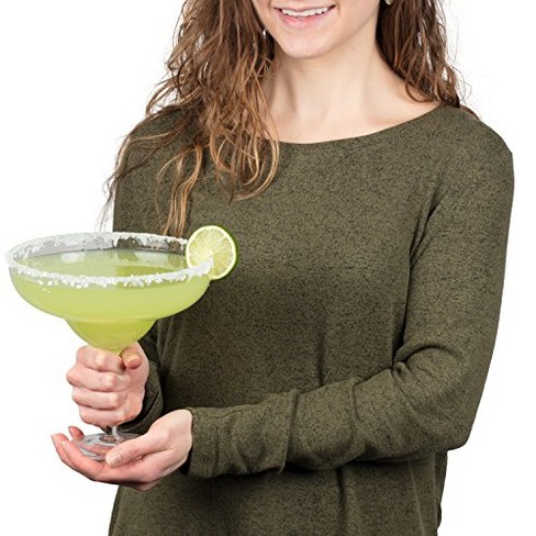 Royal Lush Giant Xl Margarita Glass - 33oz - Fits Up To 8 Regular ...