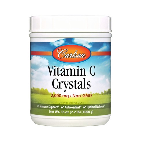 Carlson - Non-gmo Vitamin C Crystals, 2000 Mg, Vitamin C Powder, Immune ...
